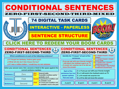 CONDITIONAL SENTENCES: 74 BOOM CARDS | Teaching Resources