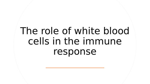The role of white blood cells in the immune response | Teaching Resources