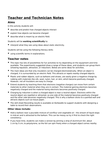 Charging Up KS3 Activate Science | Teaching Resources Charging Up KS3 Activate Science | Teaching Resources