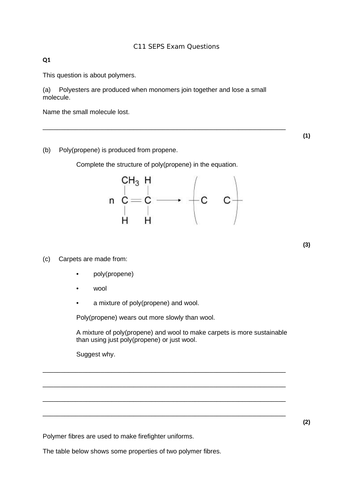 AQA GCSE Chemistry (9-1) - Organic Chemistry (C9, C10, C11) REVISION ... AQA GCSE Chemistry (9-1) - Organic Chemistry (C9, C10, C11) REVISION ...