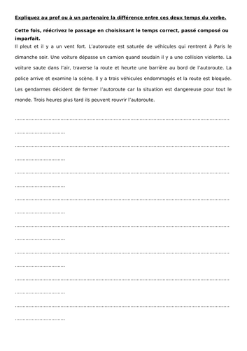 Les temps du passé | Teaching Resources