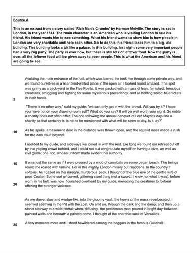 AQA GCSE English Language Paper 1 Q1-5 | Teaching Resources