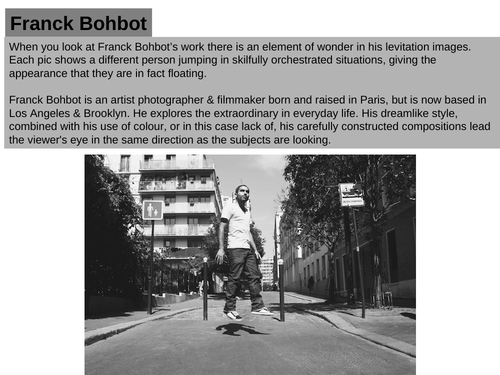 Artist research booklets for Photography | Teaching Resources