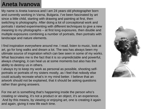 Artist research booklets for Photography | Teaching Resources