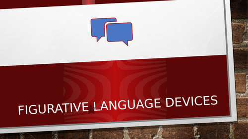 Figurative Language Devices: Functional Skills English L1 & L2. 25 page ...