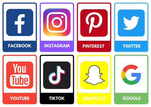 24X Social Media / Internet Flash Cards - Twitter, Facebook, Snapchat ...