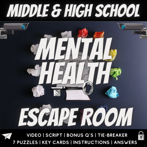 Mental Health Awareness Escape Room | Teaching Resources