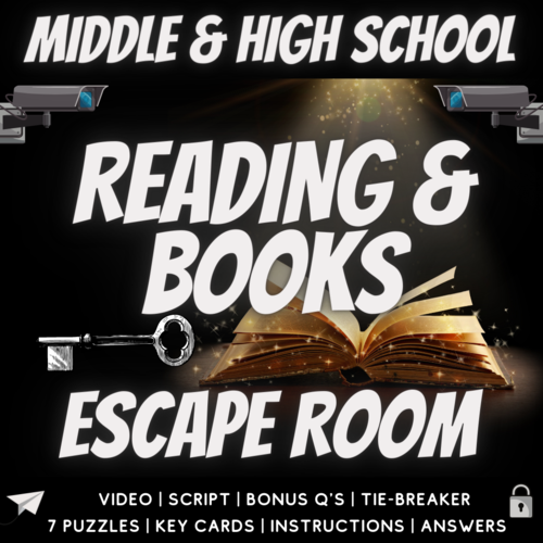 Reading Literacy and Books Escape Room | Teaching Resources