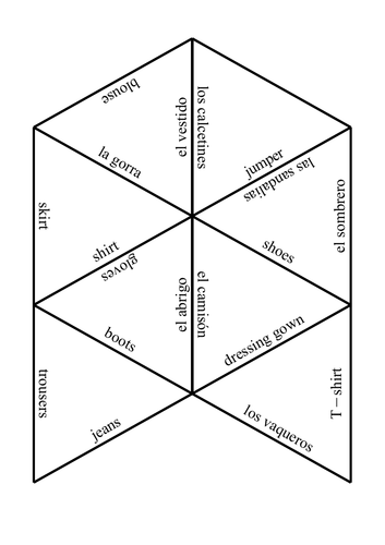 Spanish Vocabulary Jigsaw Puzzle - Clothing | Teaching Resources