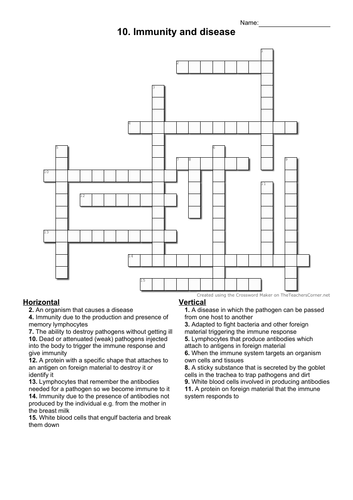 Biology IGCSE (CIE) key word crosswords - full set | Teaching Resources
