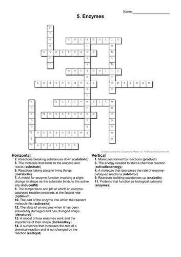 Biology IGCSE (CIE) key word crosswords - full set | Teaching Resources