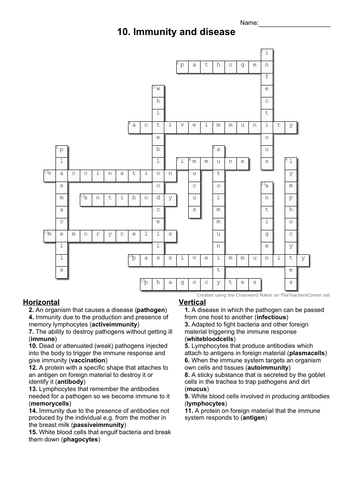 Biology IGCSE (CIE) key word crosswords - full set | Teaching Resources