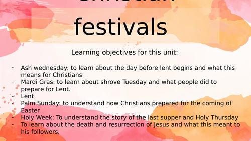 Christian Festivals Holy Week PowerPoint Full | Teaching Resources