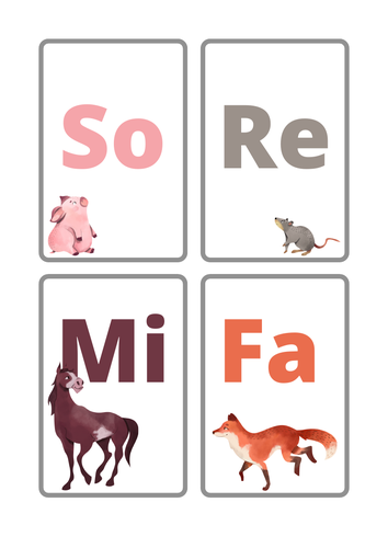 Solfege Cards Major scale | Teaching Resources