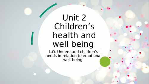 Level 3 Early Years Unit 2 Key Worker | Teaching Resources
