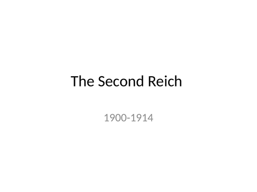A level Germany & The Second Reich and Political Background | Teaching ...