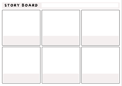 English - Story Board Template Plot Summary | Teaching Resources