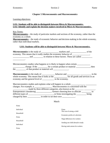 Igcse Economics Section 2 Teaching Resources