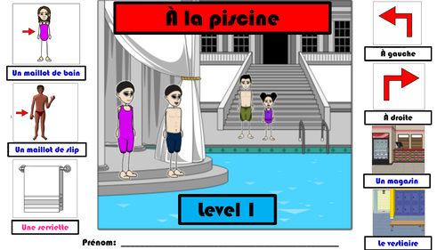 Key Stage 2 French: Places in the town: At the swimming pool | Teaching ...