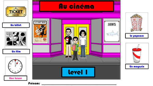Key Stage 2 French: Places in the town: At the cinema | Teaching Resources