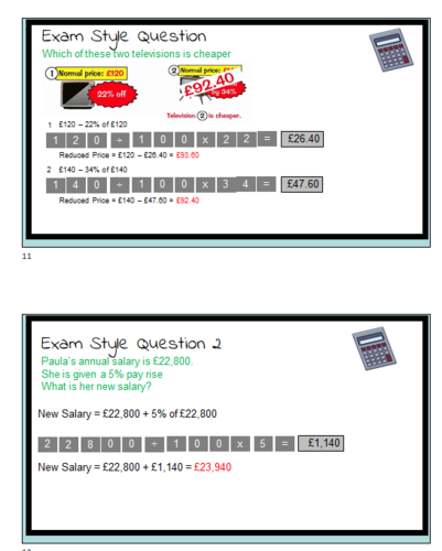 The Ultimate Lesson Pack: Percentage Of Amounts With A Calculator ...