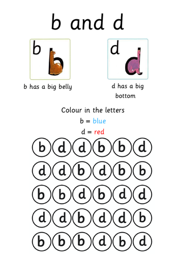 b and d confusion workbook eyfs ks1 | Teaching Resources