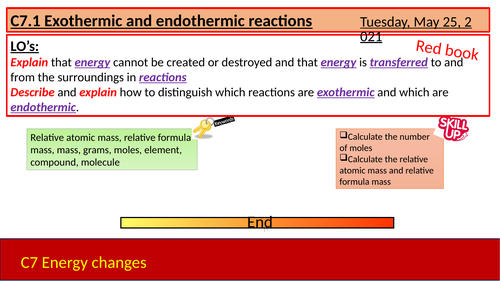 AQA GCSE Chemistry C7 Energy Changes Lesson PowerPoints | Teaching ...