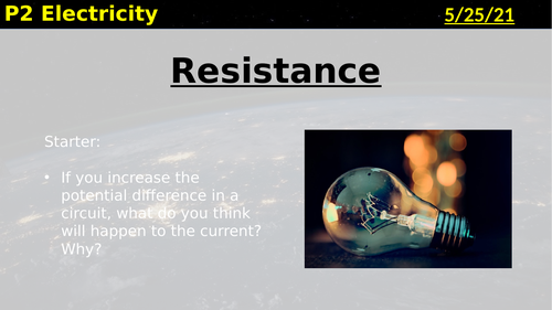 Resistance GCSE Physics | Teaching Resources