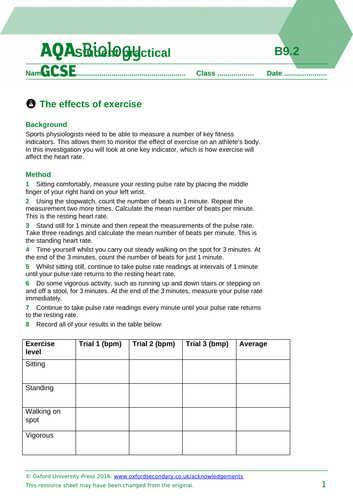 AQA combined science Biology GCSE Topic 4 (B8/B9) Bioenergetics ...
