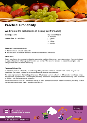 Practical probability | Teaching Resources