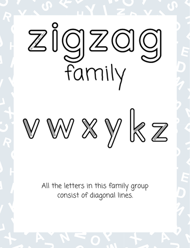 ZigZag Family Letter Worksheet | Teaching Resources