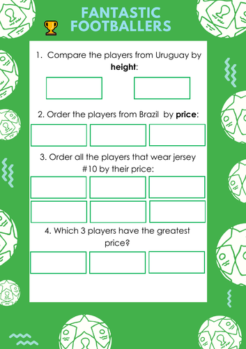 UKS2 Maths football Top Trump style cards with activities | Teaching ...