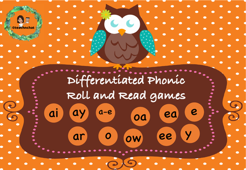 Phonic digraphs roll and read game boards | Teaching Resources