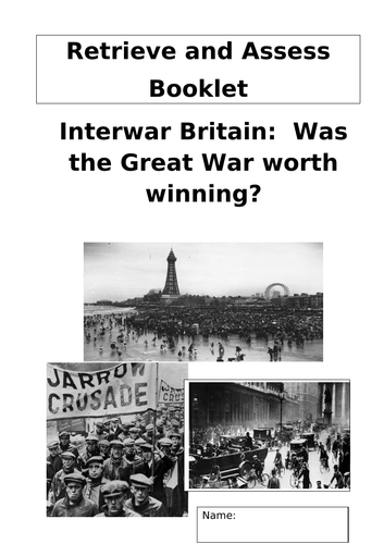 Interwar Britain 1919-1939: Was the Great War worth winning? 4 Lessons ...