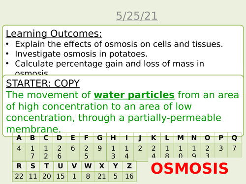 Diffusion, osmosis and active transport AQA science trilogy Biology ...
