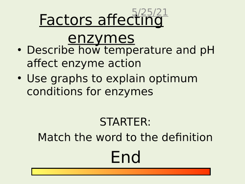 Enzymes mini series of lessons AQA combined science trilogy GCSE ...