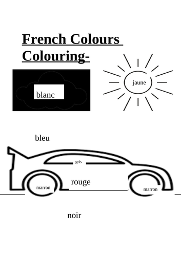 French colouring | Teaching Resources
