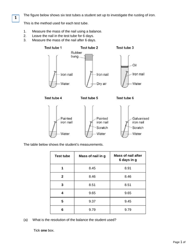 AQA GCSE Chemistry (9-1) - C15.1 Rusting FULL LESSON | Teaching Resources