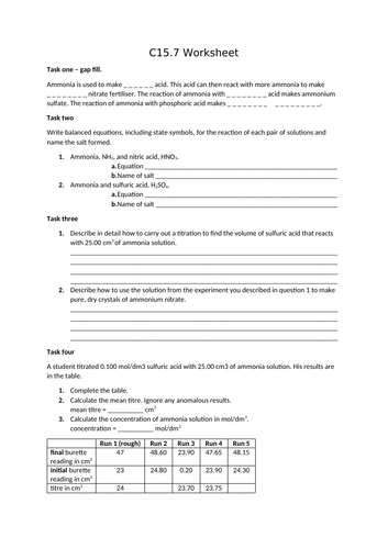 AQA GCSE Chemistry (9-1) - C15.7 - Making fertilisers in the lab FULL ...