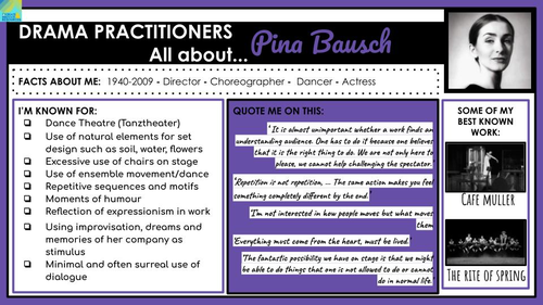 Drama Practitioners Knowledge Organisers/Display Posters | Teaching ...