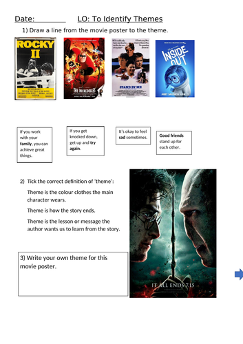 Identify Themes LKS2 | Teaching Resources