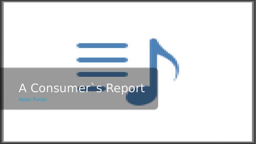 A Consumer's Report by Peter Porter - Full Lesson - CIE Poetry iGCSE ...