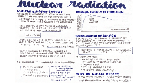 Nuclear Radiation Notes - A Level Physics Edexcel | Teaching Resources