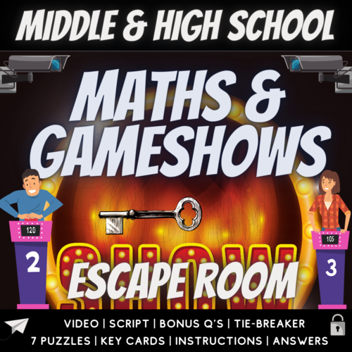Maths and Game Shows Escape Room | Teaching Resources