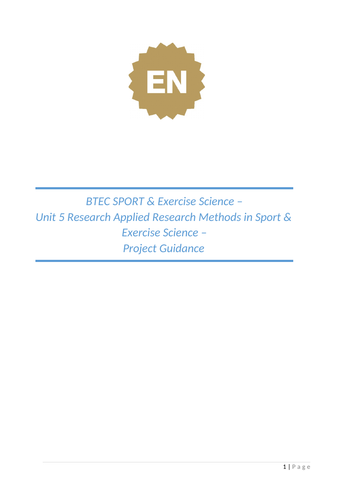 Unit 5: Applied Research Methods in Sport and Exercise Science: Unit ...