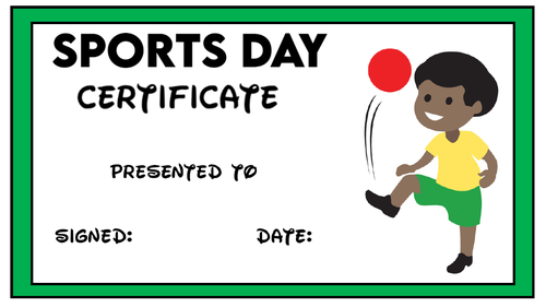 20 Sports Day Certificates | Teaching Resources