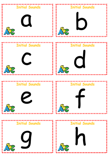 Initial Sounds Phonics Flash Cards | Teaching Resources