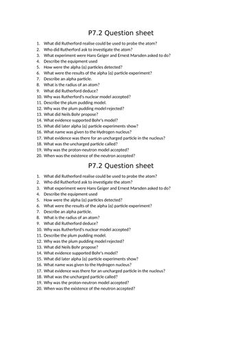 AQA GCSE Physics (9-1) - P7.2 The discovery of the nucleus FULL LESSON ...