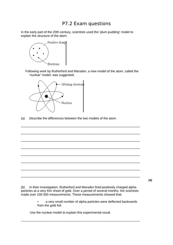 AQA GCSE Physics (9-1) - P7.2 The discovery of the nucleus FULL LESSON ...