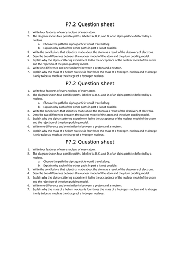 AQA GCSE Physics (9-1) - P7.2 The discovery of the nucleus FULL LESSON ...